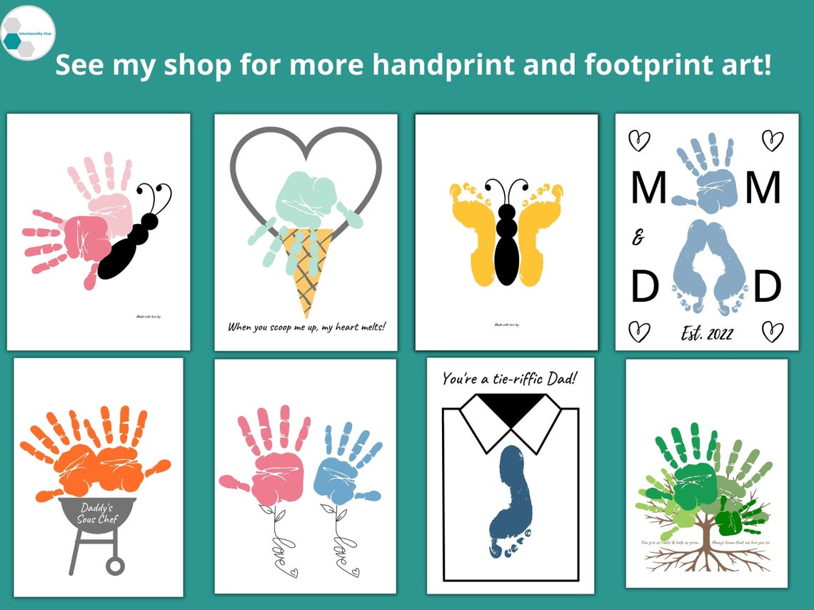 Grandpa Printable Handprint Craft Father's Day Handprint | Etsy