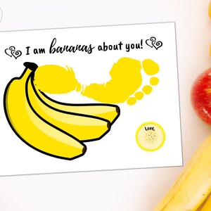 Infant Footprint Printable Bananas About You | Toddler / Baby Gift to ...