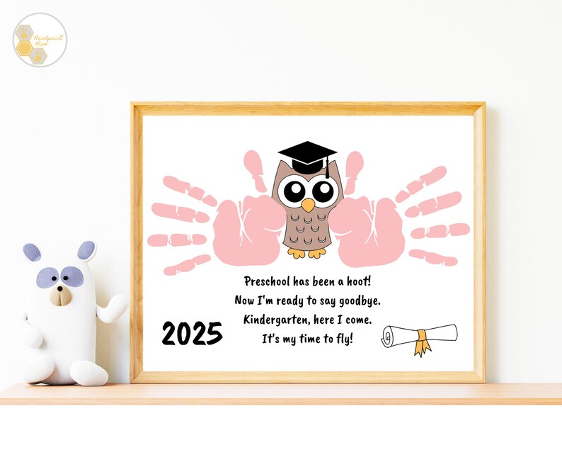 Preschool Graduation Handprint Art Poem, 2026 Preschool Graduation Gift ...