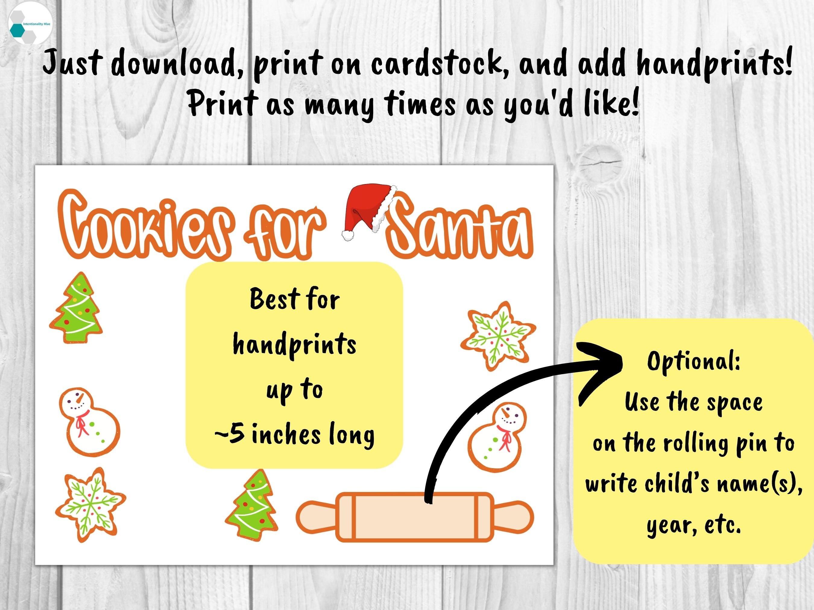 Cookies for Santa Handprint Art Craft, Christmas Handprint Craft ...