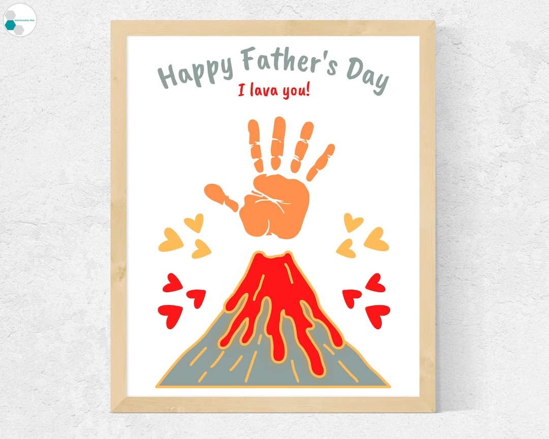Father's Day Handprint Craft Printable | Dad or Grandpa Father's Day ...