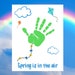 Kite Spring Handprint Art Craft, Spring is in the Air Handprint, Spring ...