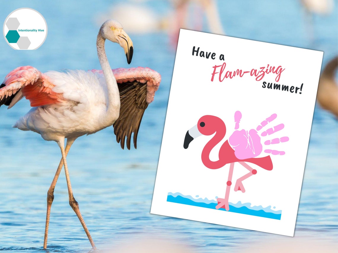 Flamingo Summer Handprint Craft for Toddlers / Baby / Kids - Etsy