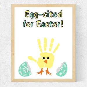 Easter Chick Handprint Art Craft, Easter Handprint Craft Printable ...