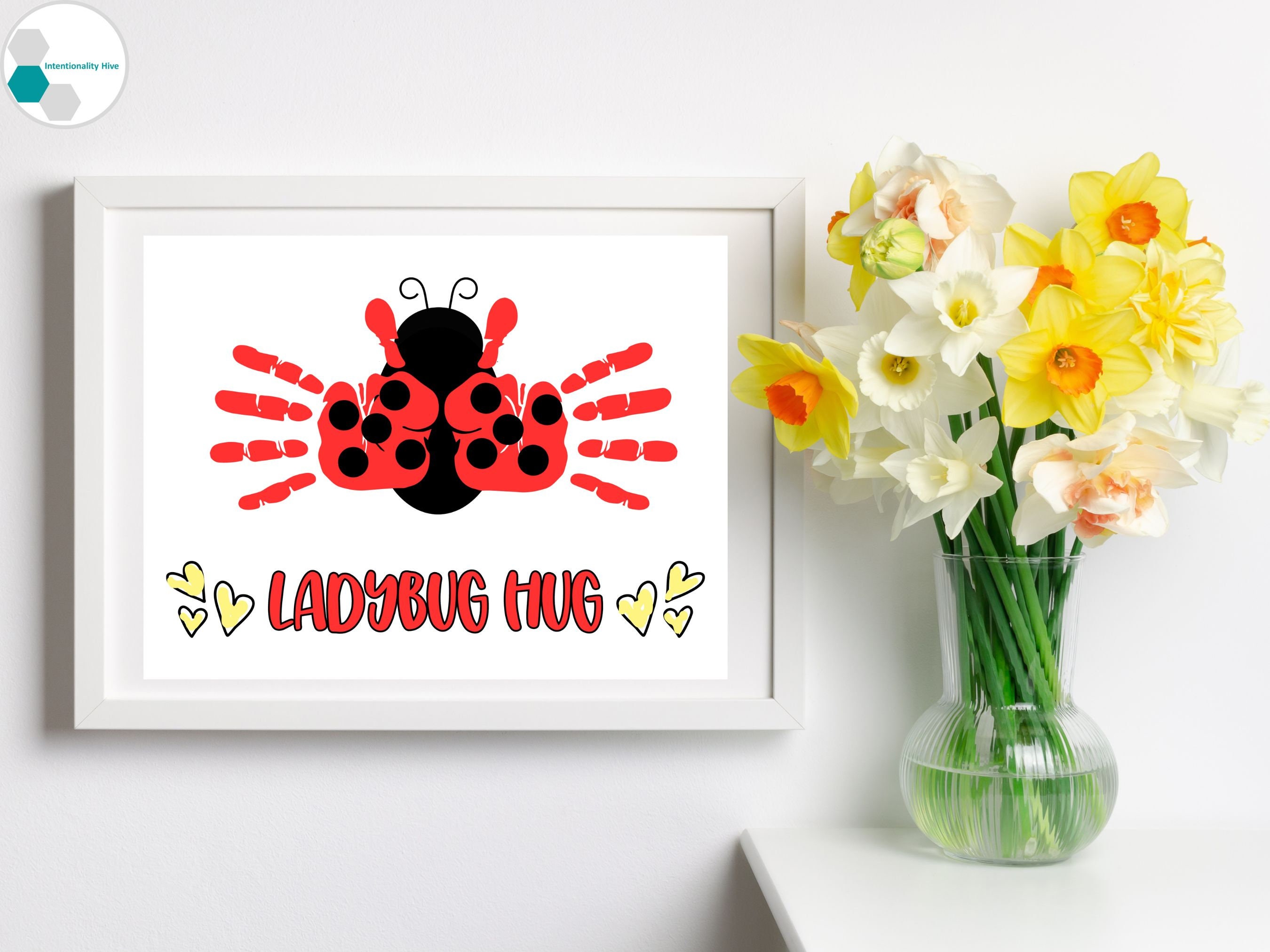 Ladybug Summer Handprint Craft Art, Printable Ladybug Preschool ...