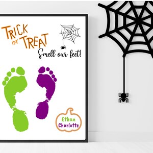 Smell My Feet Footprint Printable Craft for Toddler Baby Preschool ...