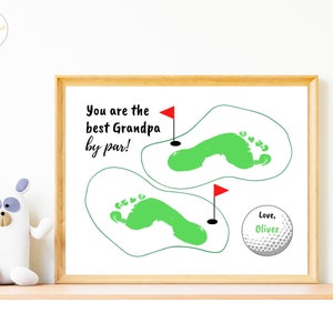 PERSONALIZED by Par Footprint Art Golf Gift, DIY Father's Day Golf Gift ...