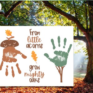 Acorn Handprint Art Craft, Fall Handprint Art, Fall Handprint Craft for ...