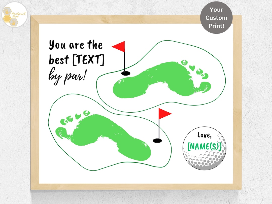 PERSONALIZED by Par Footprint Art Golf Gift, DIY Father's Day Golf Gift ...