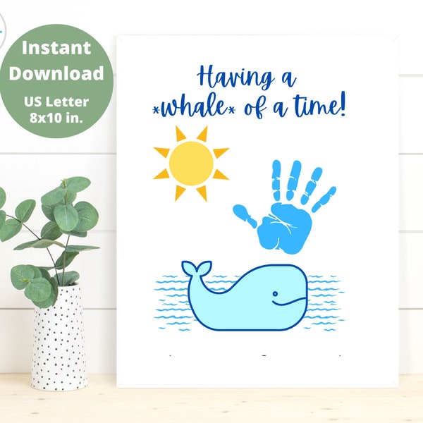 Ocean Handprint Art - Etsy