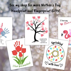 Happy Mother's Day Handprint Flowers Gift From Toddler, Baby, Daughter ...