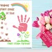 Grandma Handprint Art Mother's Day Fingerprint Craft, Handprint Grandma ...