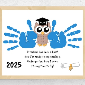 Preschool Graduation Handprint Art Poem, 2025 Preschool Graduation Gift ...