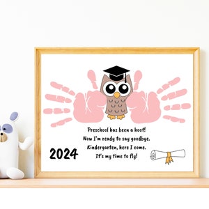 Preschool Graduation Handprint Art Poem, 2024 Preschool Graduation Gift ...