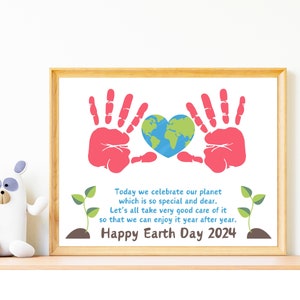 Earth Day Handprint Art Poem, Earth Day 2024 Craft for Toddlers ...