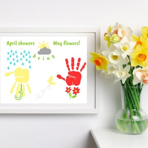 April Showers Handprint Art Spring Handprint Craft for - Etsy