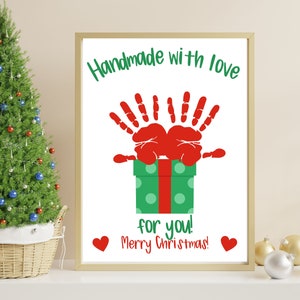 Handprint Art Christmas Gift From Toddler Baby Preschool Kids ...