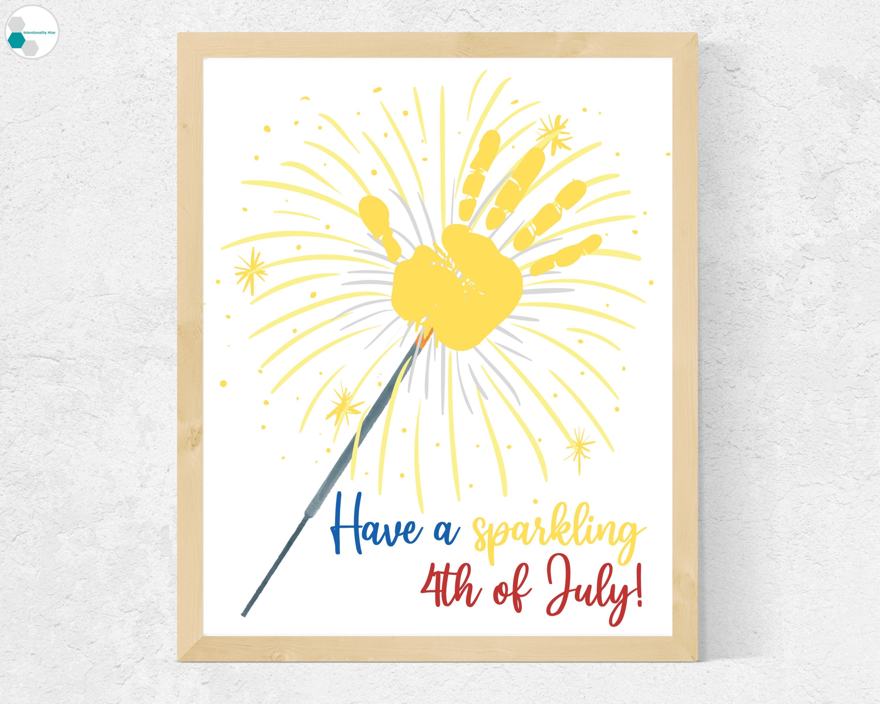4th of July Handprint Art Craft Sparkler July 4th Handprint - Etsy