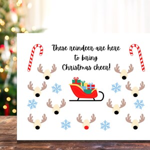 Christmas Reindeer Fingerprint Craft, Christmas Fingerprint Art Craft ...