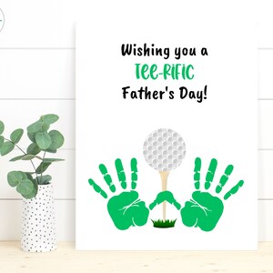 Golf Father's Day Handprint Golf Crafts, Father's Day Golf Gifts, Golf ...