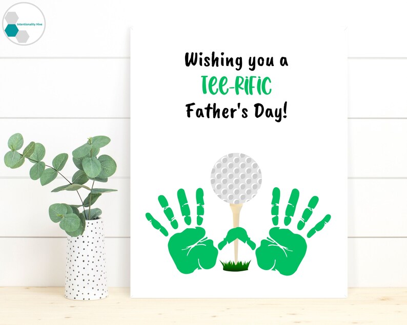 Golf Father's Day Handprint Golf Crafts, Father's Day Golf Gifts, Golf ...