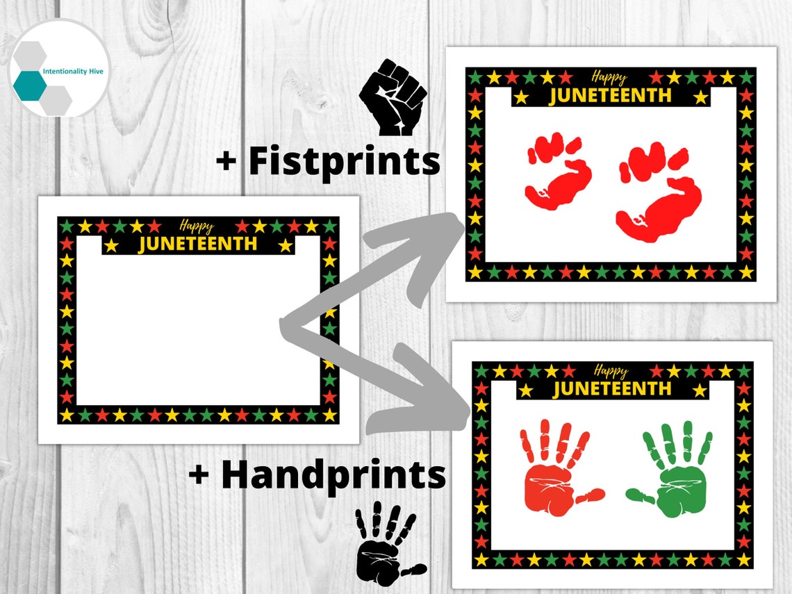 Juneteenth Craft for Kids Printable Handprint Art - Etsy Canada