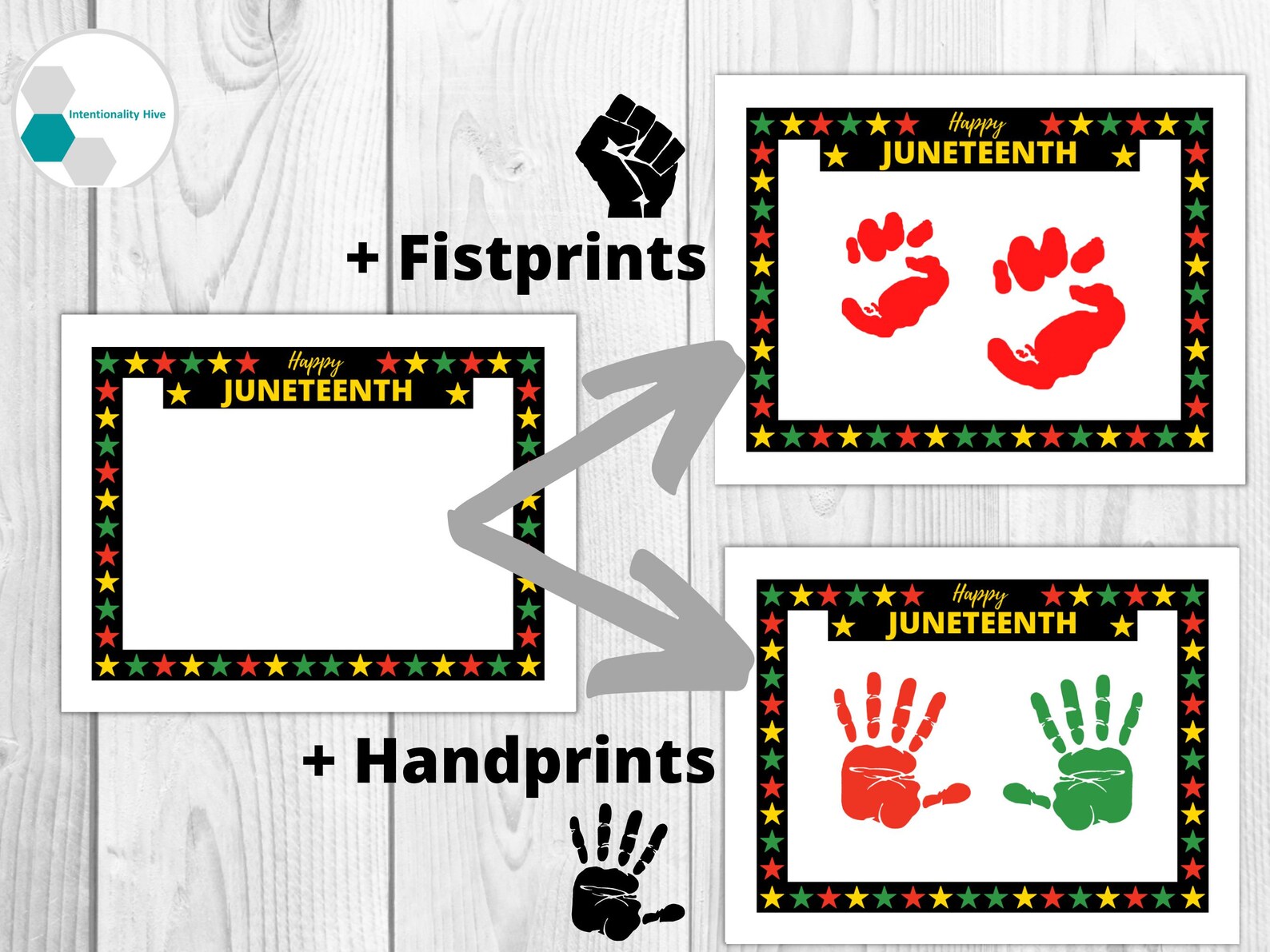 Juneteenth Craft for Kids Printable Handprint Art - Etsy