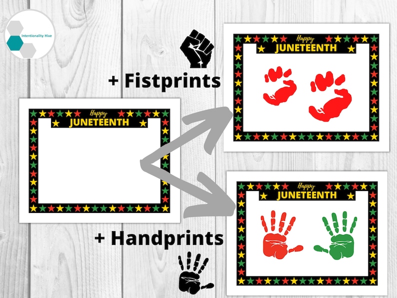 Juneteenth Craft for Kids Printable Handprint Art - Etsy