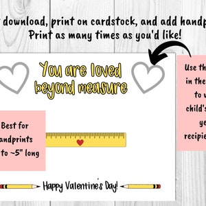 Ruler Valentine Handprint Art Craft, Handprint Craft for Toddlers Baby ...