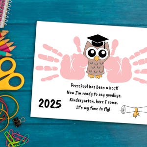 Preschool Graduation Handprint Art Poem, 2025 Preschool Graduation Gift ...