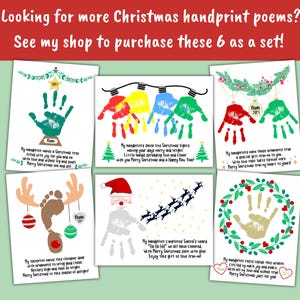 2024 Christmas Handprint Art Poem, Christmas 2024 Handprint Craft for ...