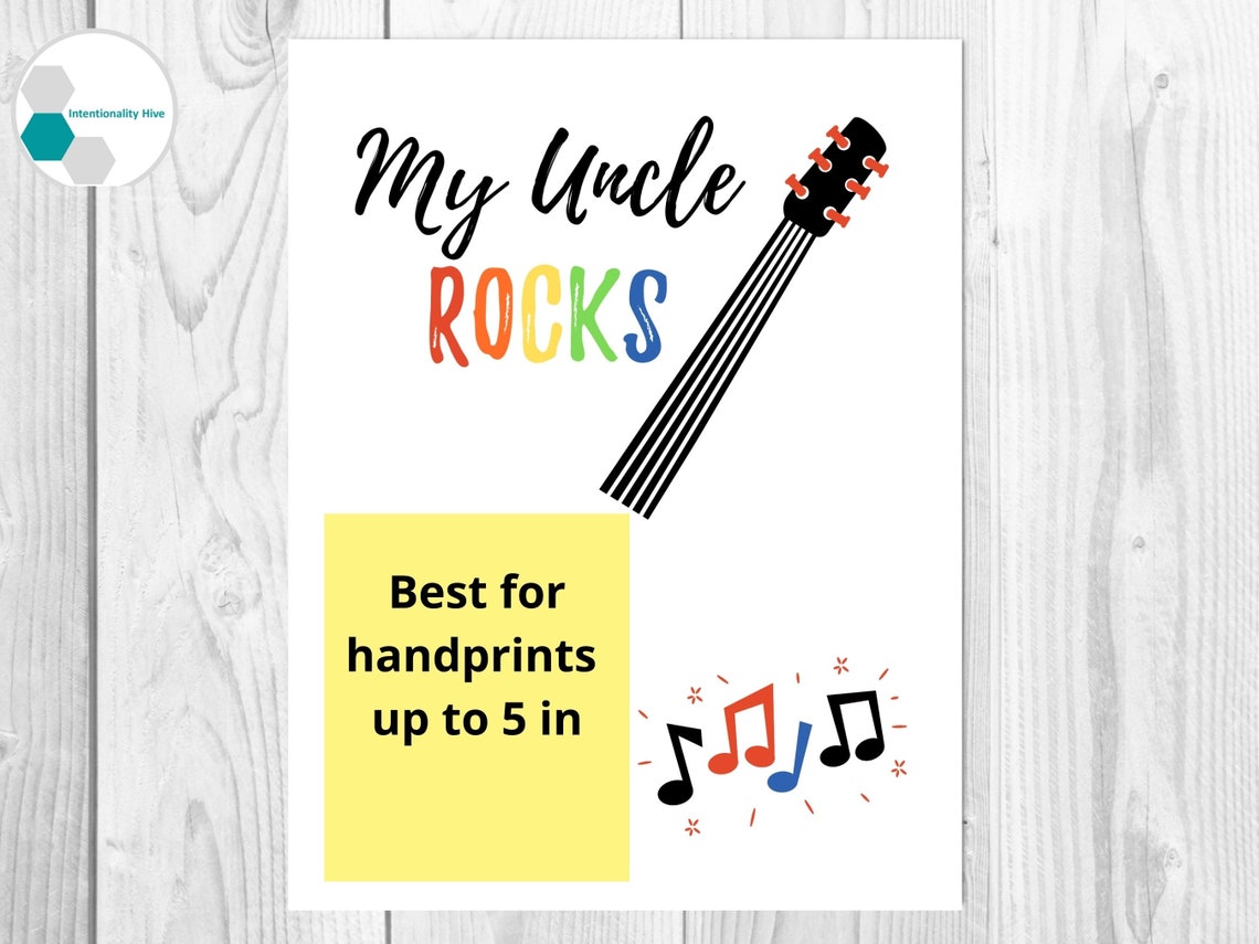 My Uncle Rocks Handprint Art Uncle Christmas Gift From Niece - Etsy