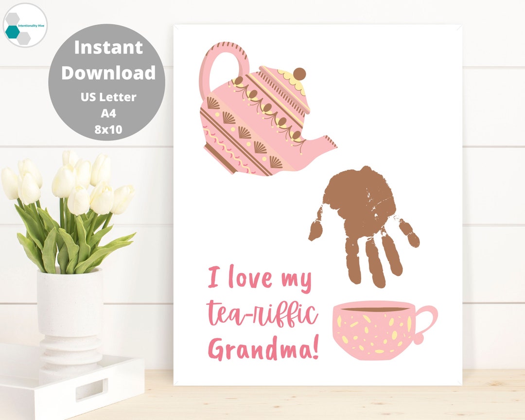 Grandma Handprint Art Mother's Day Craft Grandma Toddler - Etsy