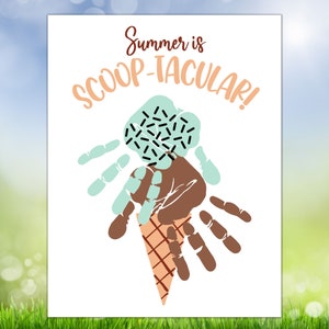 Summer Handprint Art Ice Cream Craft, Summer Craft for Toddlers ...