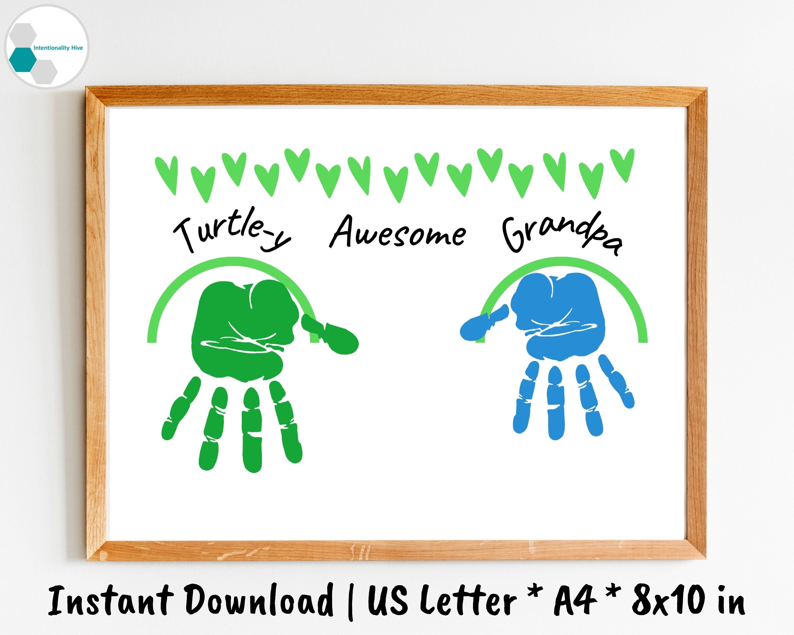 Grandpa Printable Handprint Craft Father's Day Handprint - Etsy