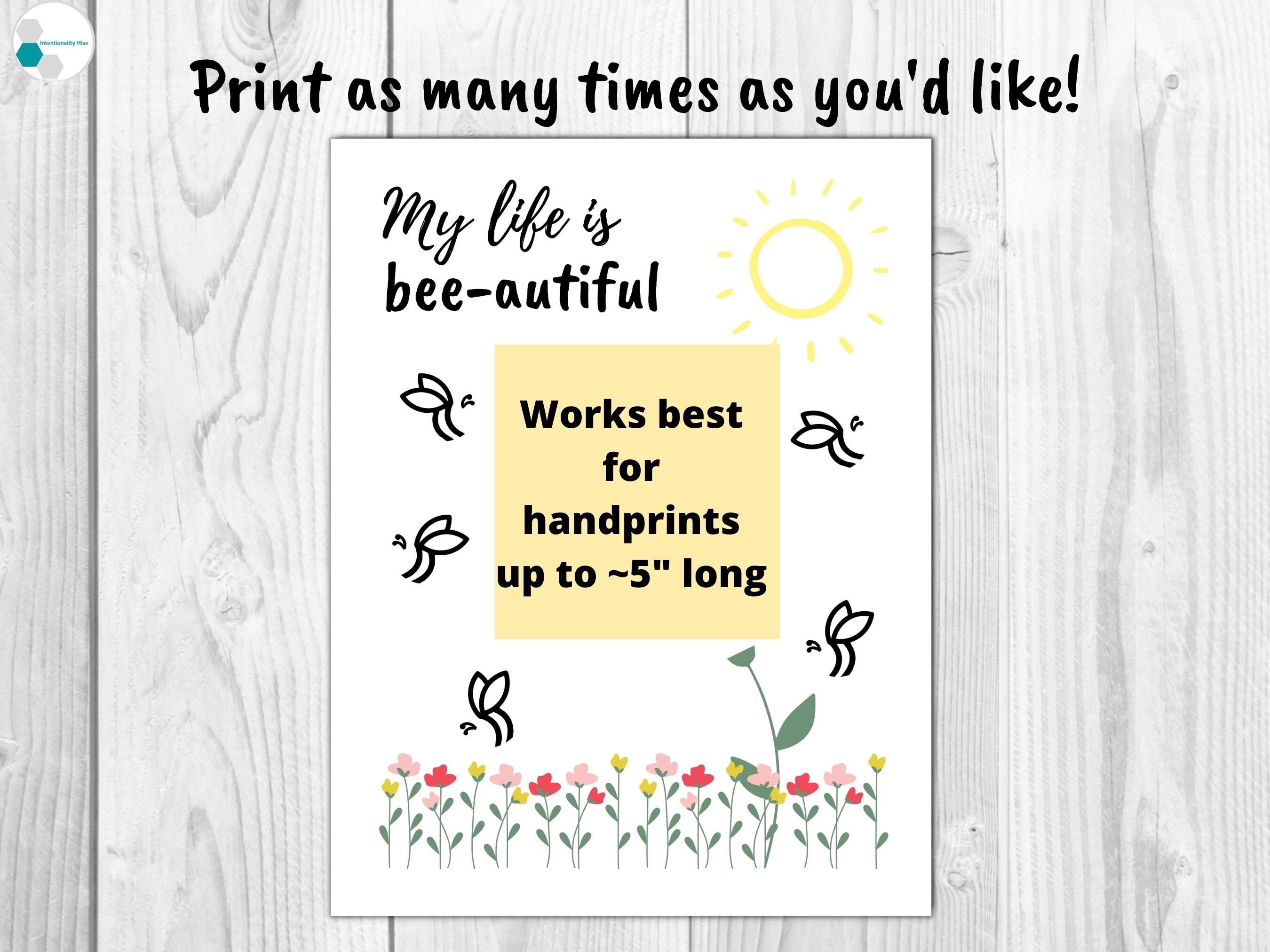 Summer Craft for Toddler / Baby Flower Handprint and Bee - Etsy
