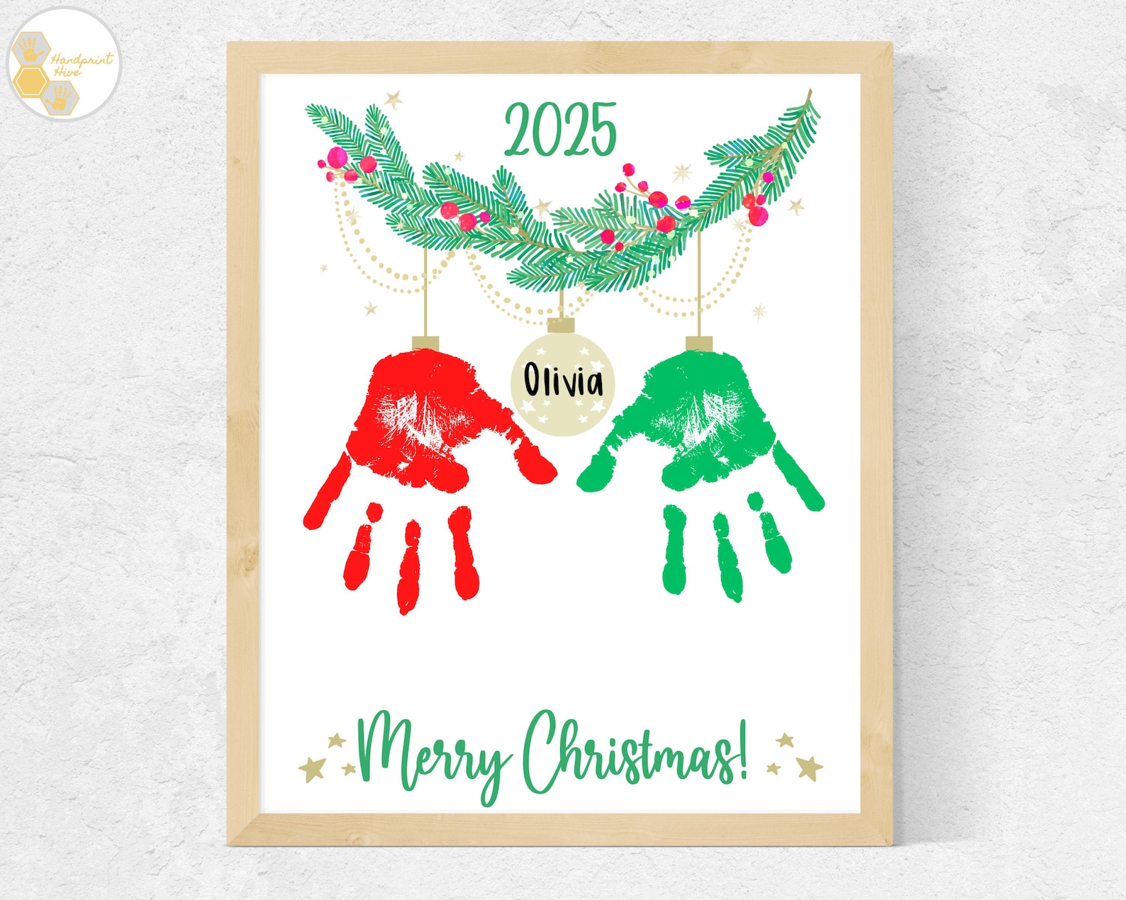 2025 Christmas Handprint Ornament Craft: Toddler Keepsake (digital ...