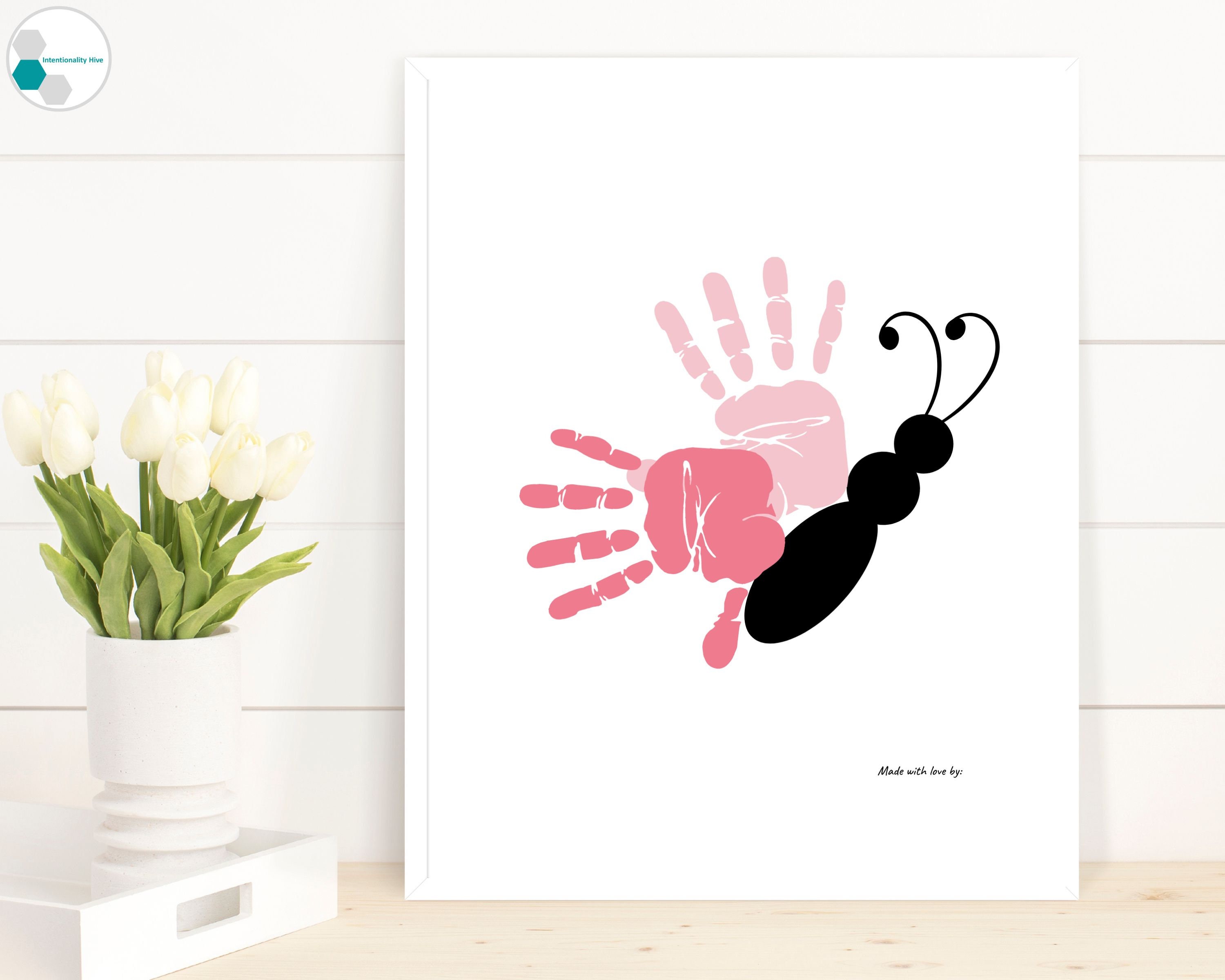 Flying Butterfly Handprint Craft Printable Butterfly Art - Etsy
