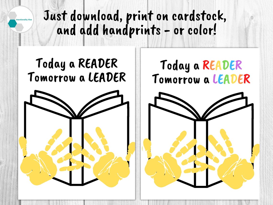 Today a Reader Handprint Art | Back to School Handprint for Kids ...