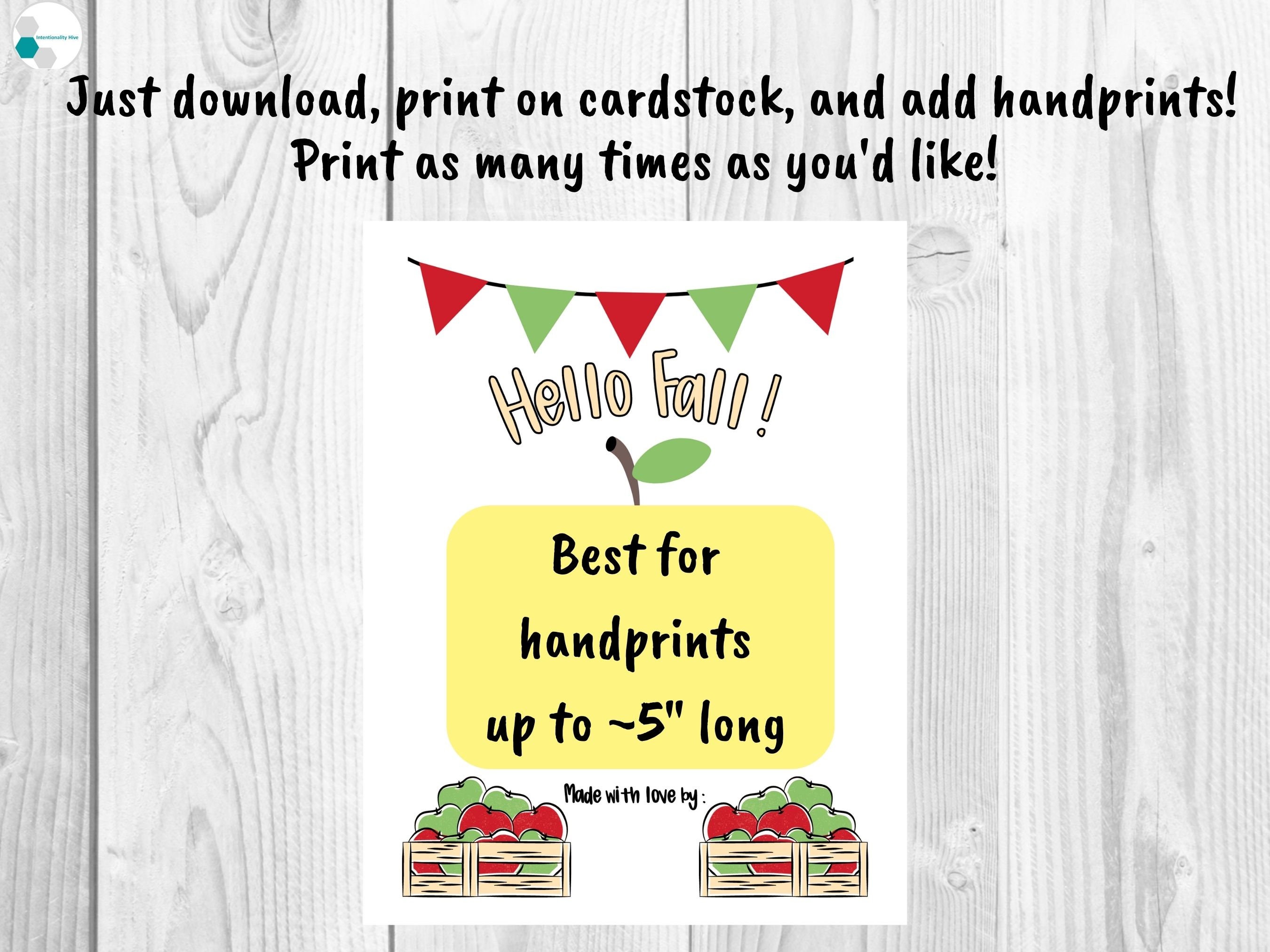 Fall Handprint Art Craft, Fall Apple Handprint Craft for Toddlers Baby ...