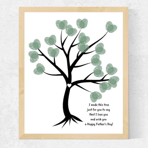 Fingerprint Tree for Grandpa - Etsy