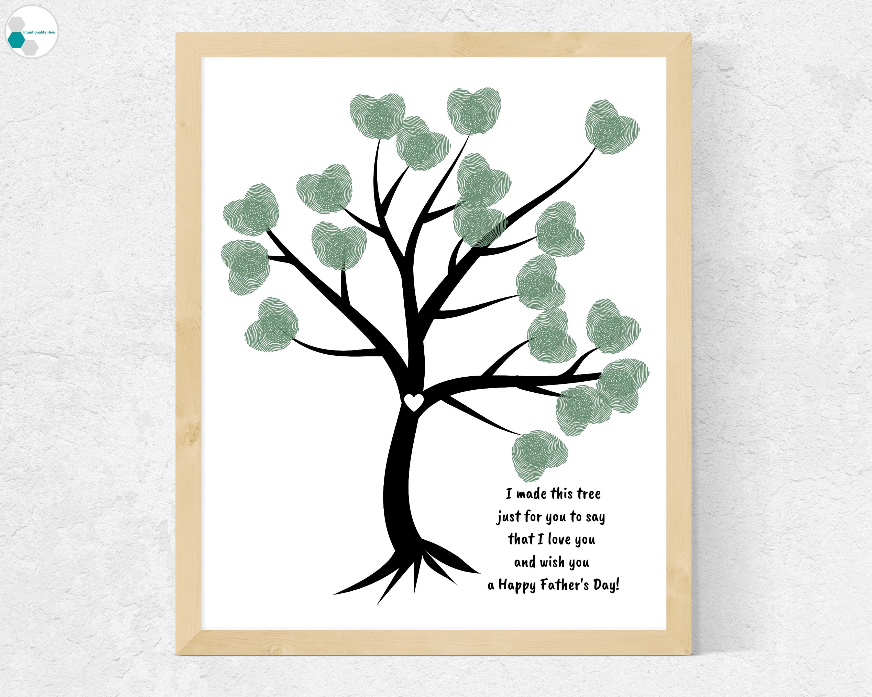 Fingerprint Father's Day Tree Craft for Kids and - Etsy
