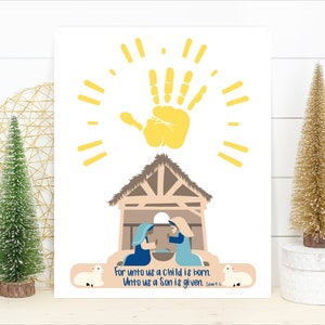 Nativity Handprint Art, Christian Christmas Handprint Art for Toddler ...