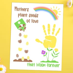 Mom Fingerprint Art Craft, Mother's Day Fingerprint Craft, Seeds of ...