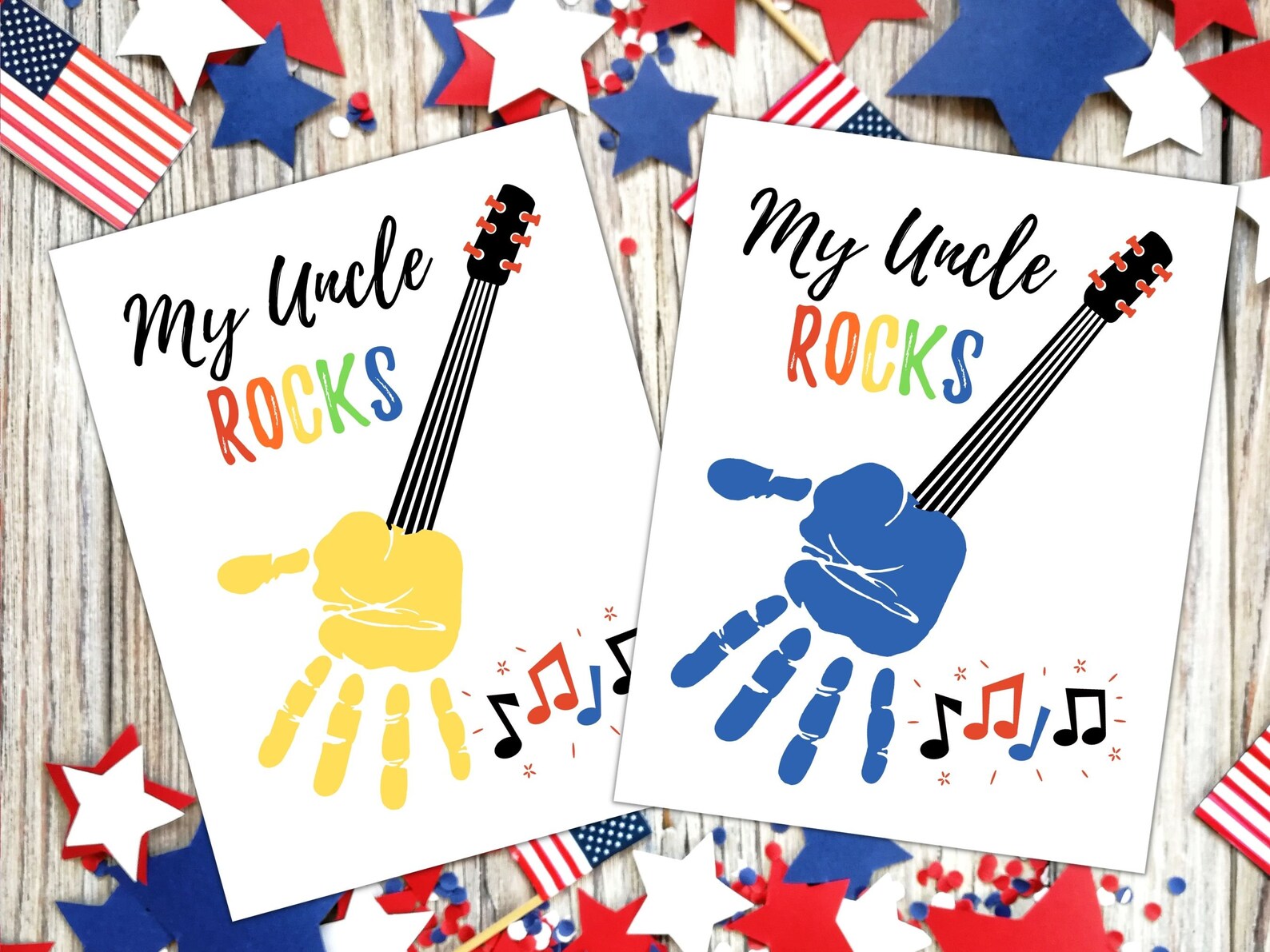 My Uncle Rocks Handprint Art Uncle Christmas Gift From Niece - Etsy