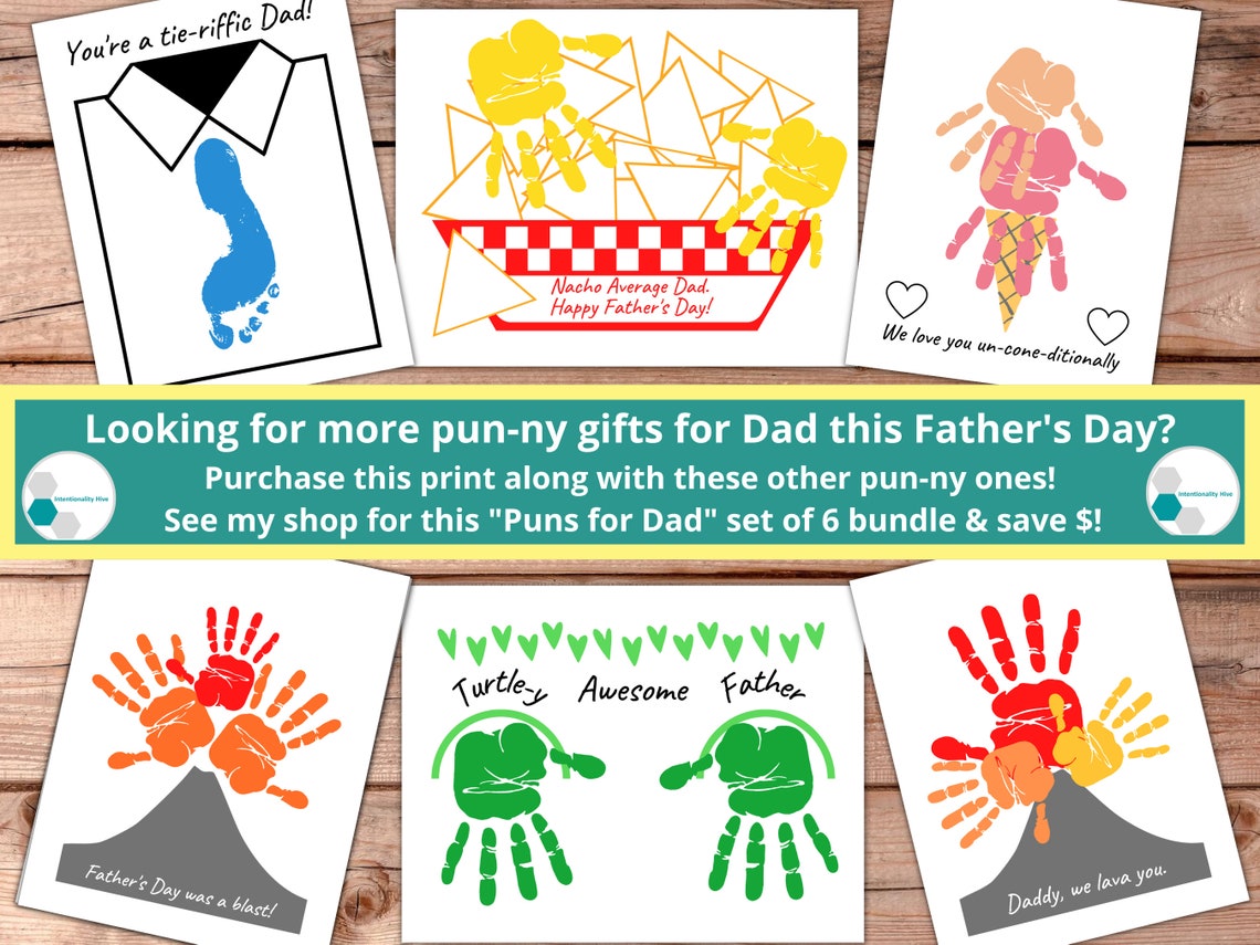 Handprint Craft for Dad From Kids Printable Father's Day - Etsy