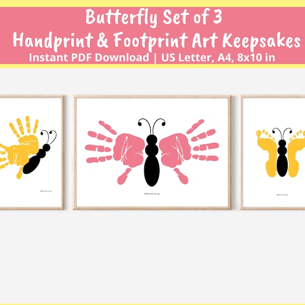 Footprint and Handprint Art - Etsy