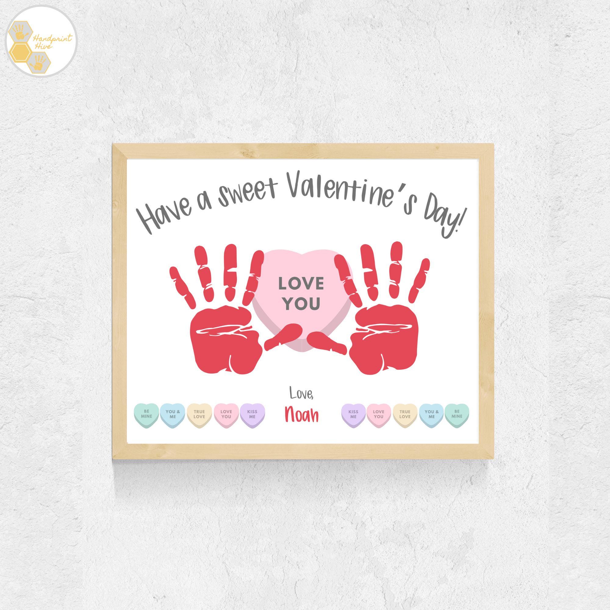 Valentine Handprint Craft for Kids, Valentine's Day Handprint Art Craft ...