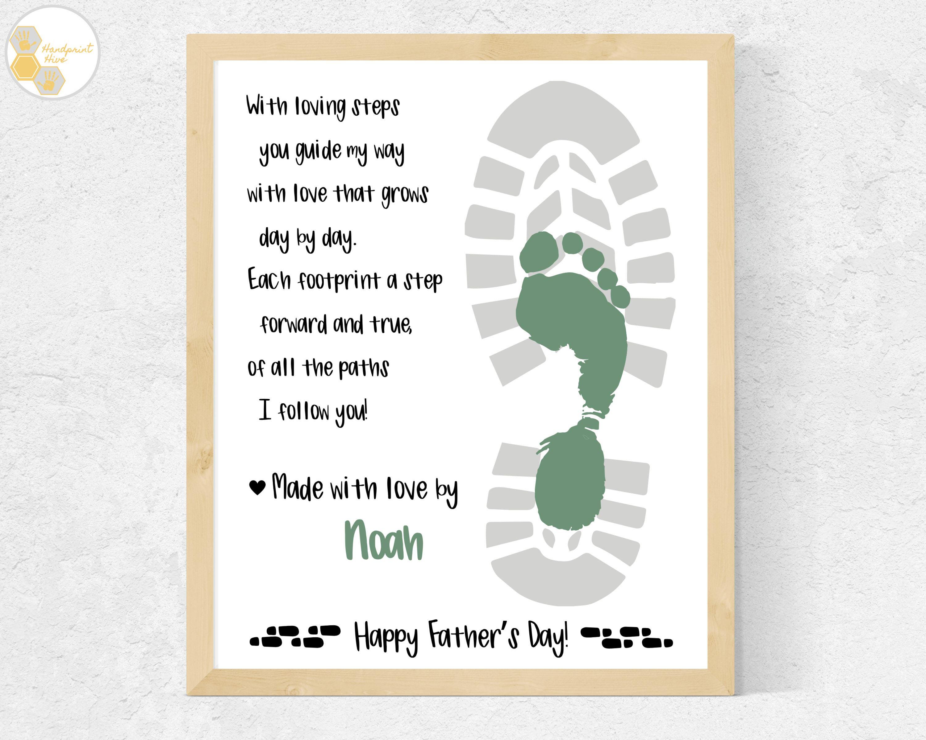 Father's Day Footprint Art Poem, Footprint Father's Day Poem, Fathers ...