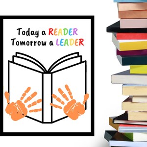 Today a Reader Handprint Art | Back to School Handprint for Kids ...
